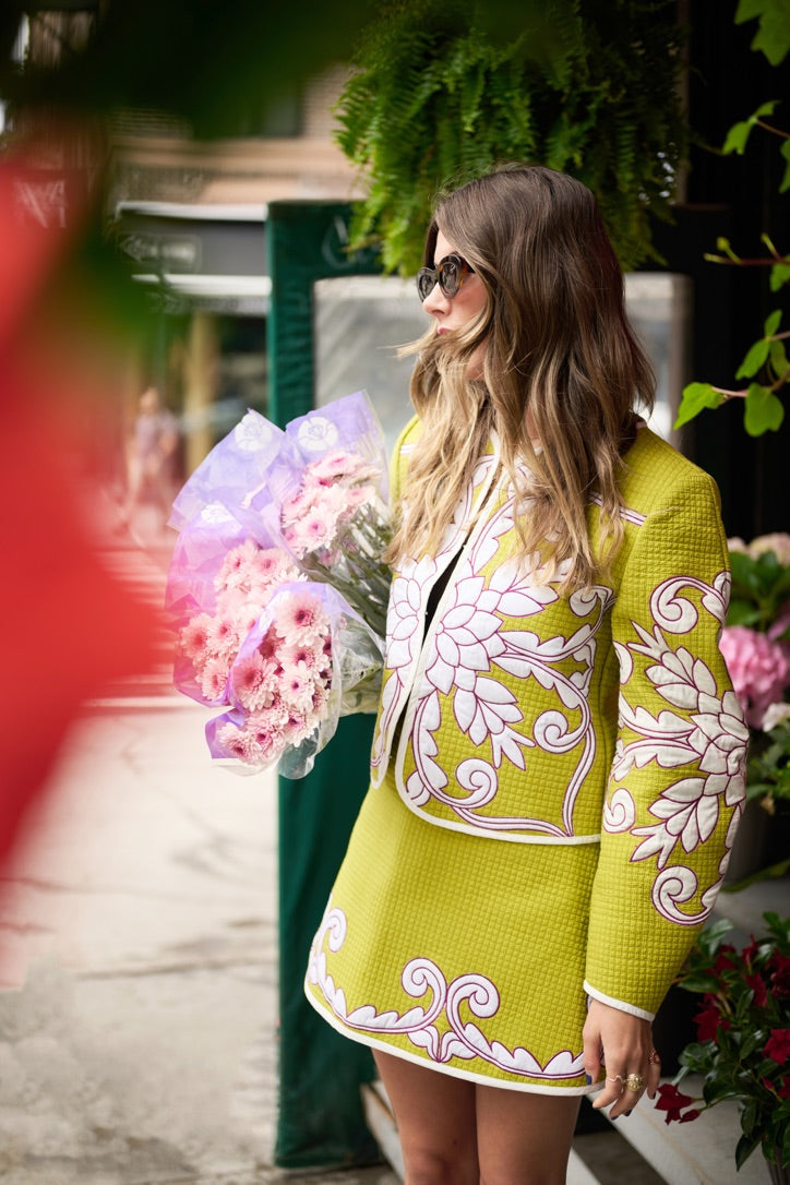 Mimi Quilted Jacket - Pear Trapunto – Couper